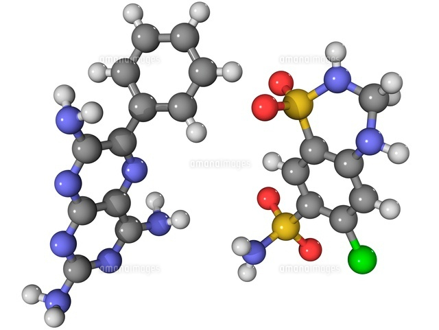 Dyazide diuretic drug molecule[11068006539]の写真素材・イラスト素材｜アマナイメージズ