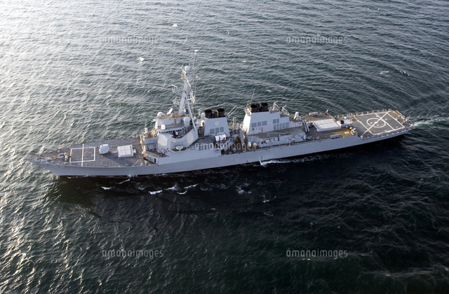 The guided-missile destroyer USS Laboon.[11079019704]の写真素材・イラスト素材｜アマナイメージズ