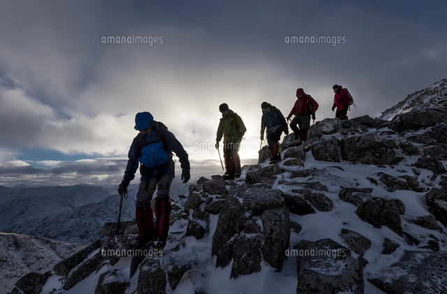 UK, Scotland, Glencoe, mountaineers at Buachaill Etive Beag[11094003433 ...