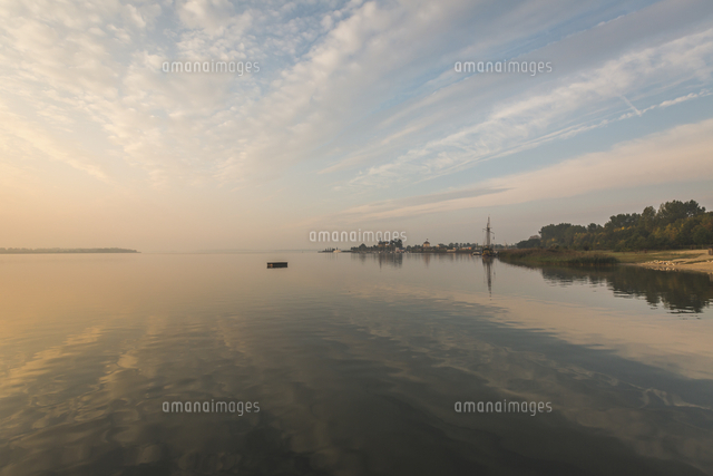 Germany, Sachsen-Anhalt, Bitterfeld, Lake Goitzsche in the m ...