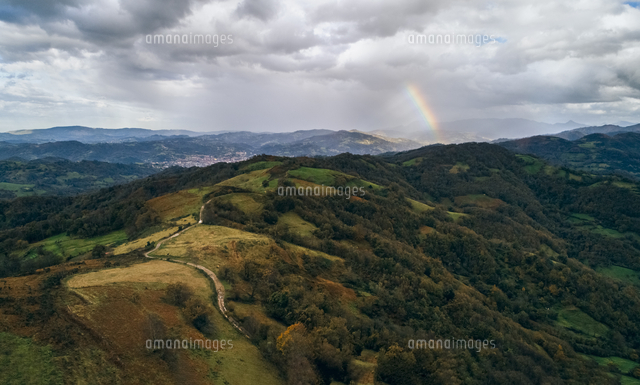 Spain, Asturias, Mountain landscape in autumn[11094061350]の写真素材・イラスト素材 ...