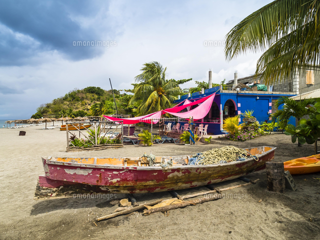 Colorful fishing boats, Mero, Department Guadeloupe[11102007801]の写真素材 ...