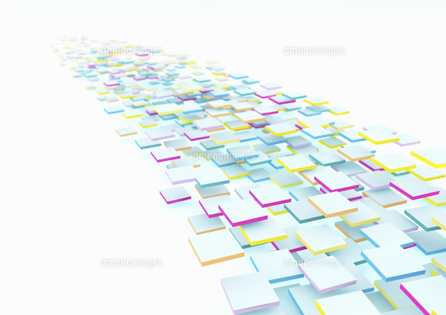 Lots of flowing square shapes[11103000537]の写真素材・イラスト素材｜アマナイメージズ