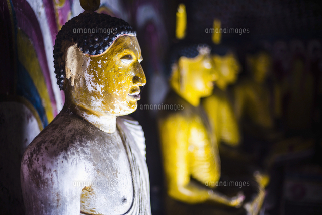 Buddha statues in Cave 4 (Western Cave), Dambulla Cave Temples ...