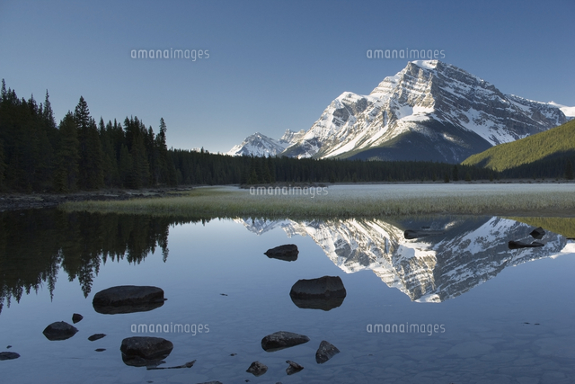 Upper Waterfowl Lake with Mount Patterson, Banff National Park, Alberta ...