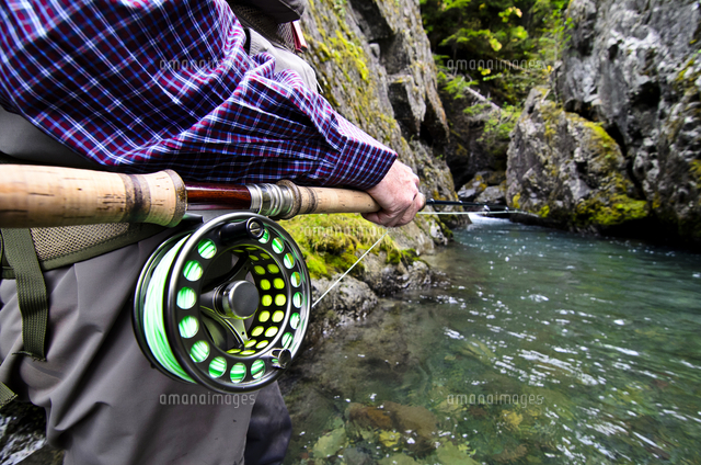 Fly fishing on the Heber River, Vancouver Island, British Columbia ...