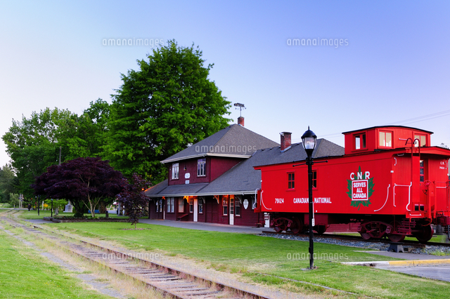 The city of Duncan's train station along with a Canadian National ...
