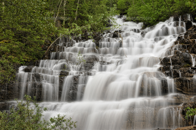 Silver Staircase Falls, Glacier National Park, Montana, USA, Glacier ...
