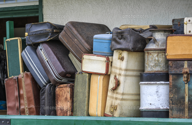 Vintage luggage, Inkster Junction Station, Prairie Dog Central Railway ...
