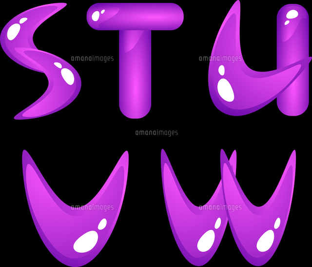 Violet shiny alphabet. Part 4[60016016026]の写真素材・イラスト素材｜アマナイメージズ
