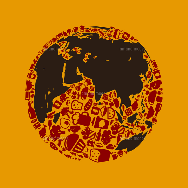 Planet made of food. A vector illustration[60016023449]の写真素材・イラスト素材｜アマナ ...