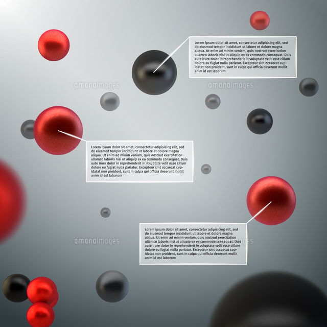 Abstract 3d spheres atom bubbles infographics design elements with data ...