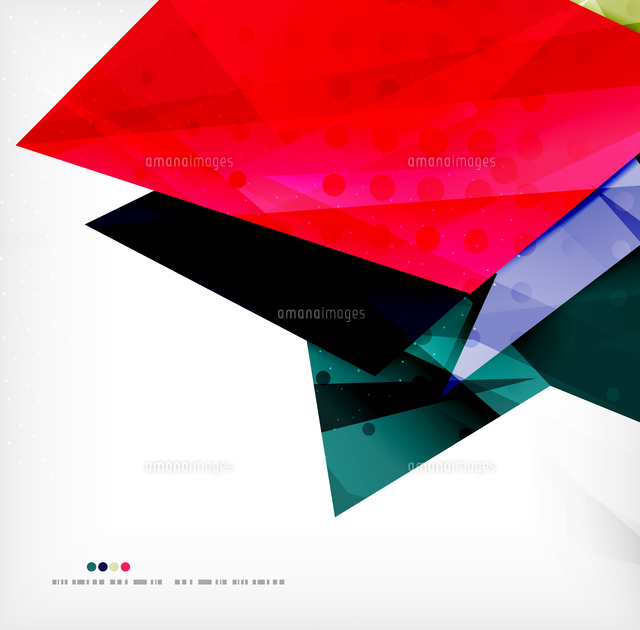 Abstract colorful overlapping shapes 3d composition[60016032363]の写真素材 ...