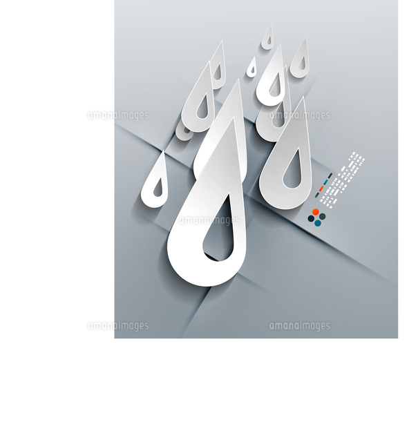 Vector water drops paper modern design[60016033501]の写真素材・イラスト素材｜アマナイメージズ