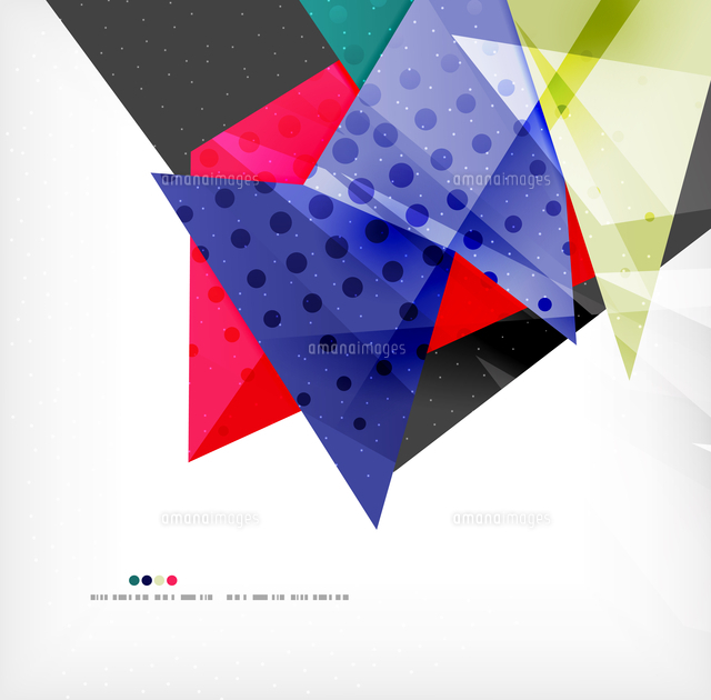 Abstract colorful overlapping shapes 3d composition[60016035426]の写真素材 ...