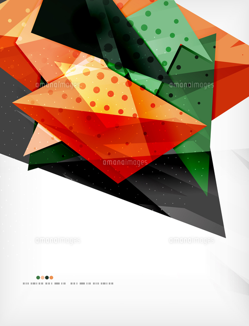 Abstract colorful overlapping shapes 3d composition[60016035451]の写真素材 ...