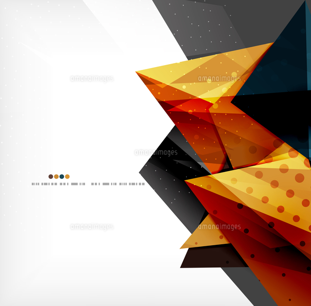 Abstract colorful overlapping shapes 3d composition[60016035482]の写真素材 ...