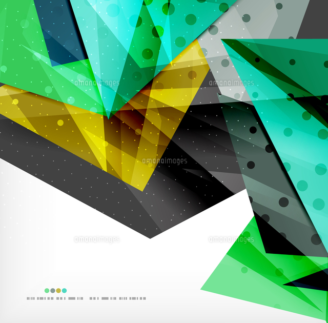 Abstract colorful overlapping shapes 3d composition[60016035495]の写真素材 ...