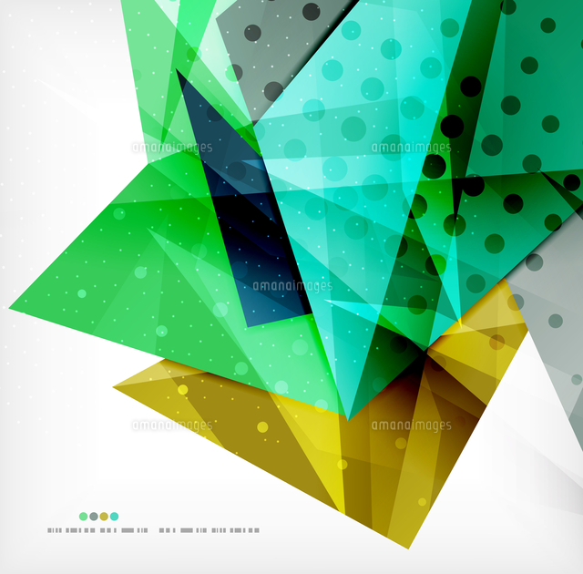 Abstract colorful overlapping shapes 3d composition[60016035496]の写真素材 ...