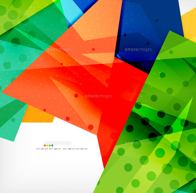 Abstract colorful overlapping shapes 3d composition[60016035534]の写真素材 ...
