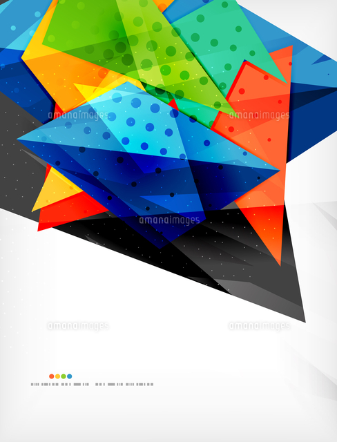 Abstract colorful overlapping shapes 3d composition[60016035541]の写真素材 ...