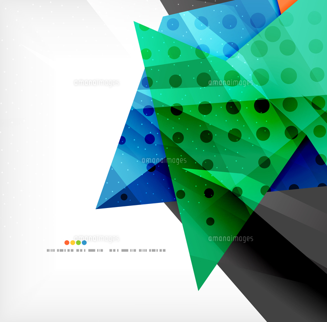 Abstract colorful overlapping shapes 3d composition[60016035548]の写真素材 ...